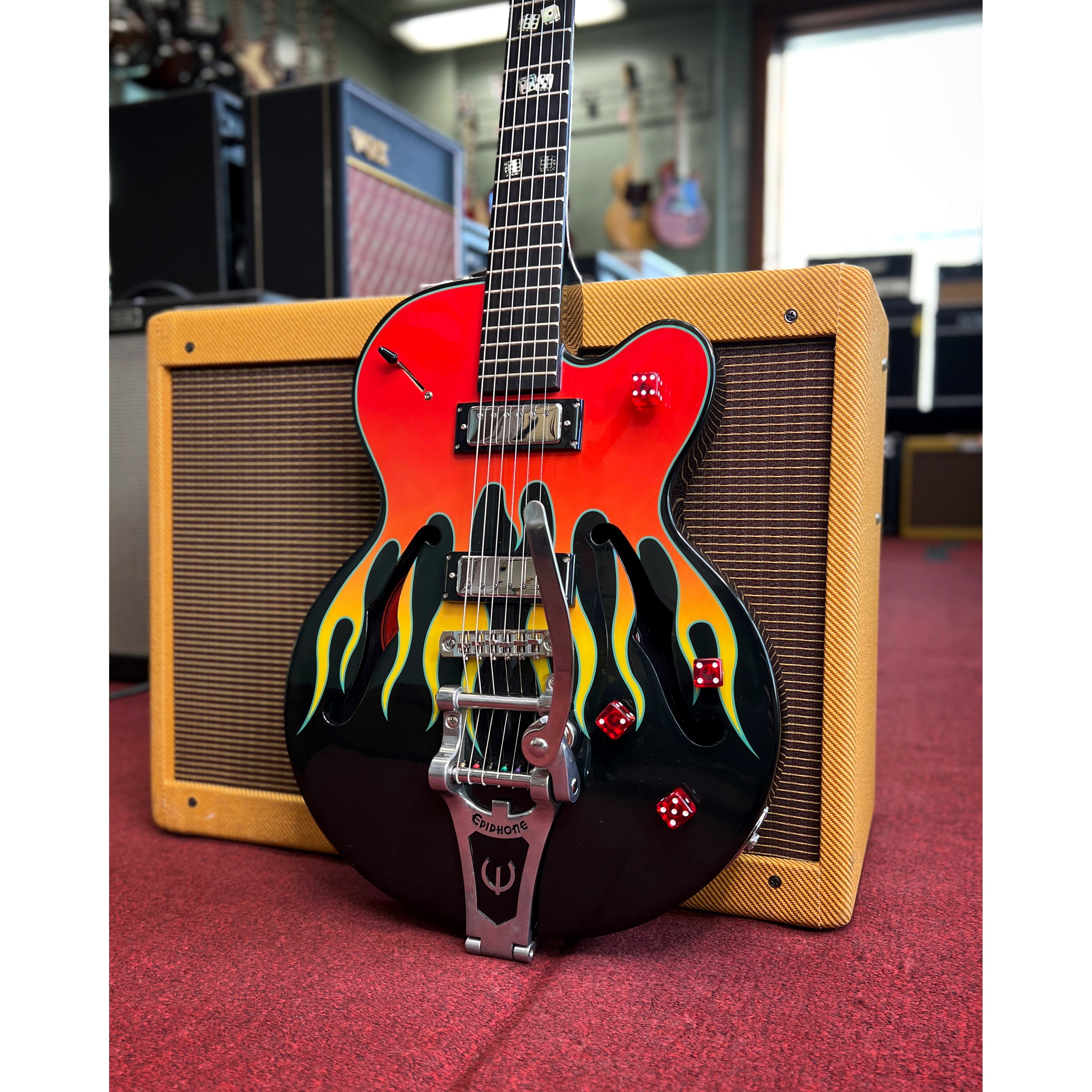 Epiphone Flamekat Semi-Hollowbody Electric Guitar (2000) – Elderly ...