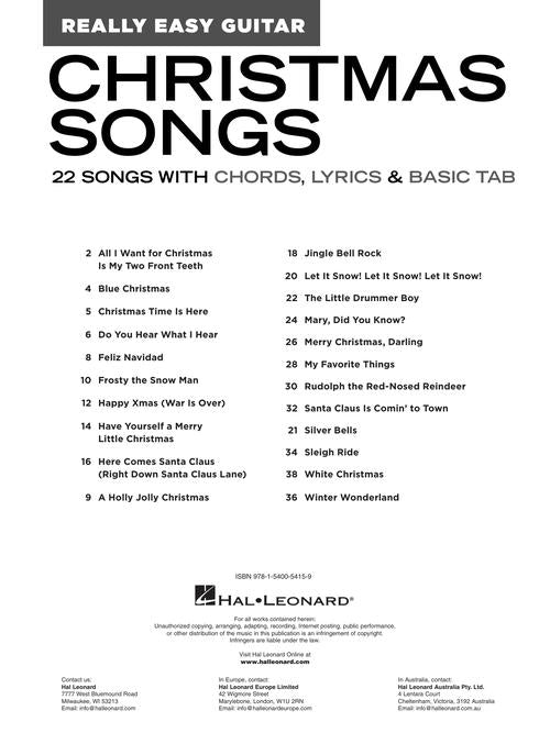Easy Christmas Carol Guitar Chords